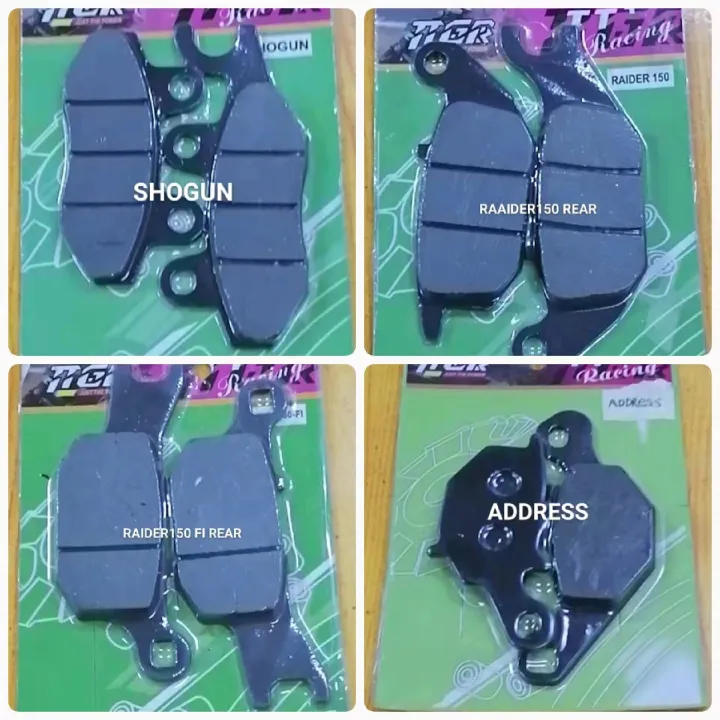 TTGR DISC BRAKE PAD FOR RAIDER150 REAR/RAIDER150 FI REAR/SHOGUN/ADDRESS ...