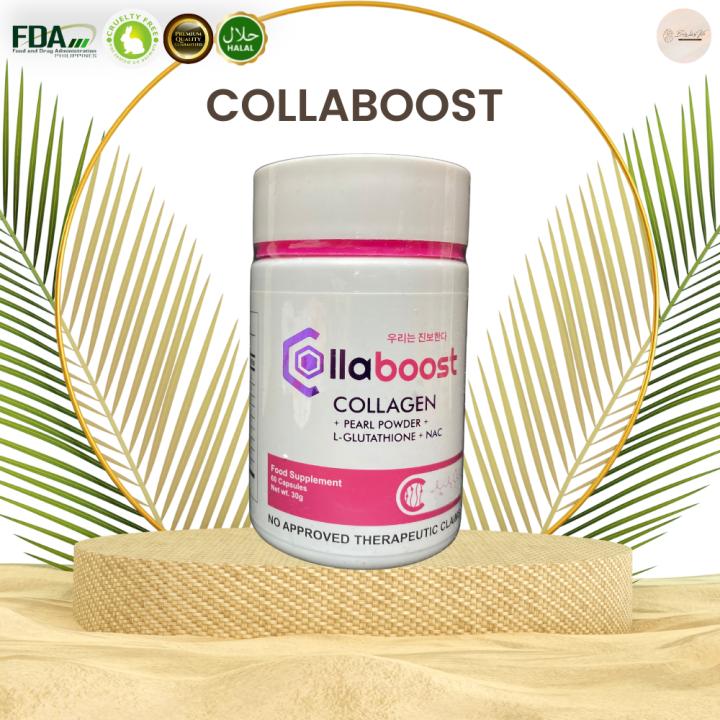 Collaboost Collagen whitening glutathione Improves skin elasticity Strengthens bones, hair and ...