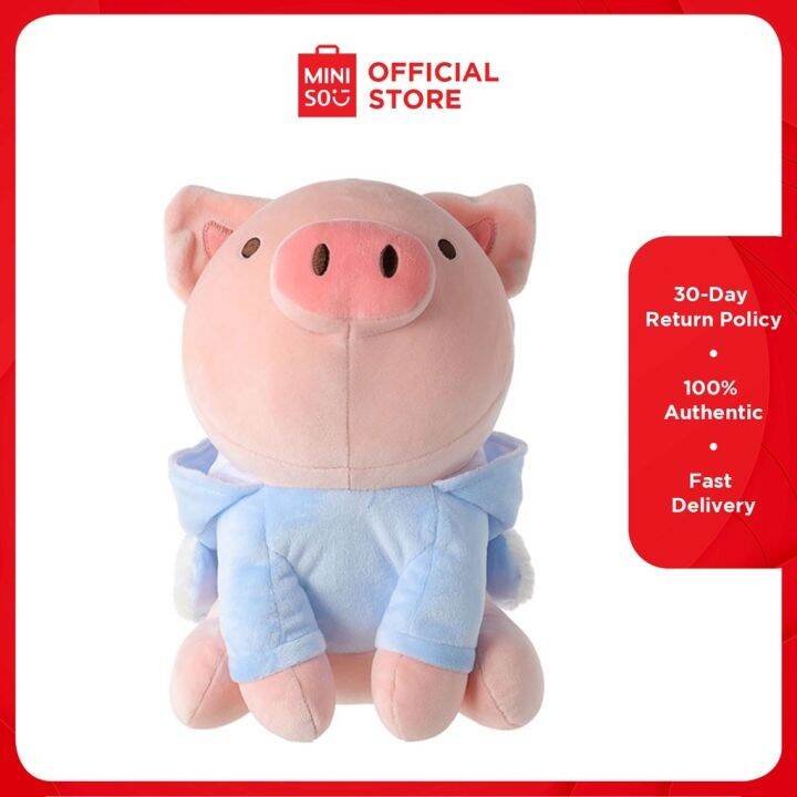 MINISO 10in Sitting Piglet Plush Toy with Hat | Lazada PH