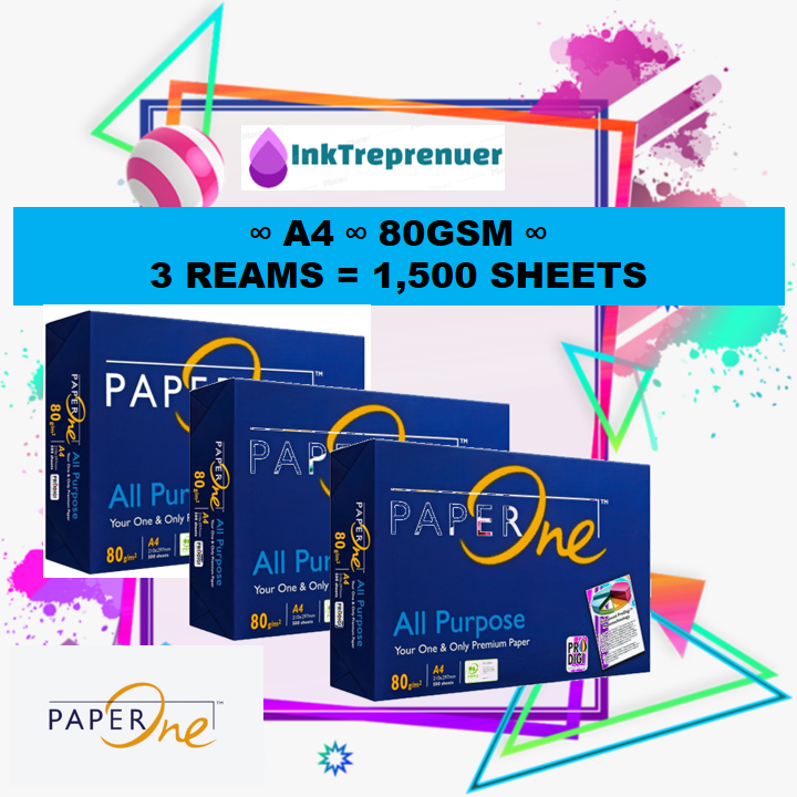 Paper One Bond Paper, A4, 80gsm, 3 reams | Lazada PH