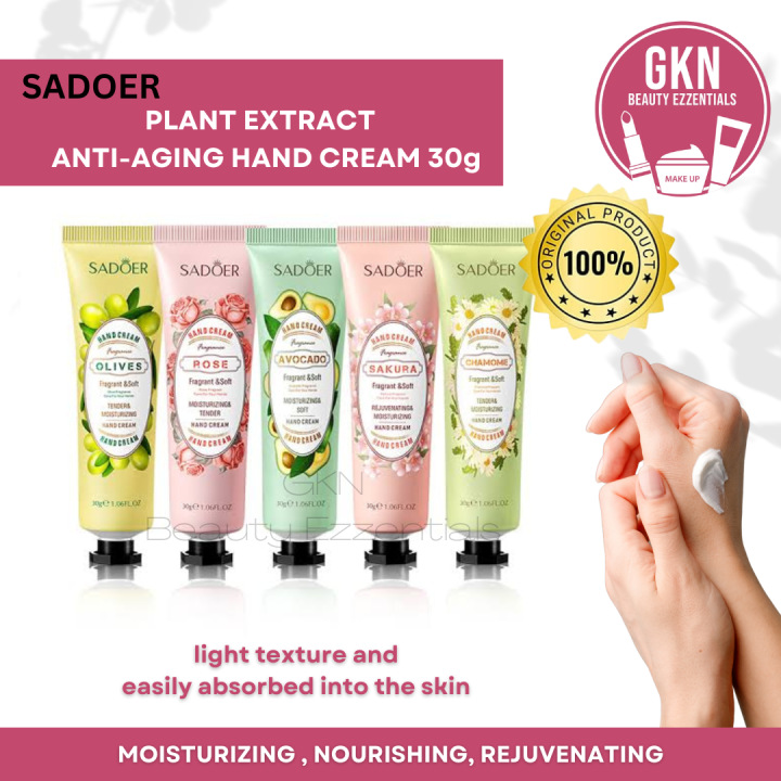 SADOER ORIGINAL Plant Extract Moisturizing Mini Hand Cream 30g [Nourishing, Anti aging ...