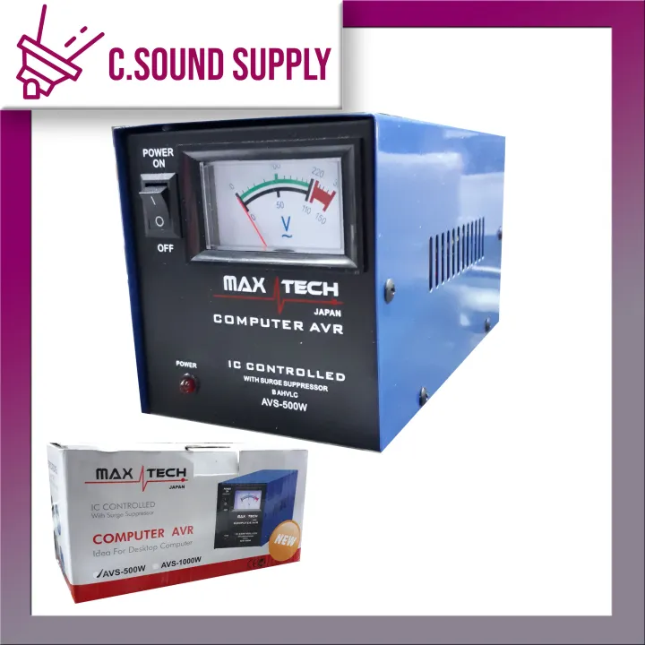 Maxtech Computer AVR (AVS-500W) IC Controlled with Surge Suppressor ...