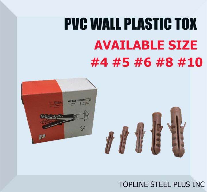 PVC WALL PLASTIC TOX #4 #5 #6 #8 #10 (40-80pcs.) | Lazada PH