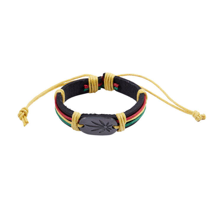 Rasta Jamaica Reggae Leather Bracelet | Lazada PH