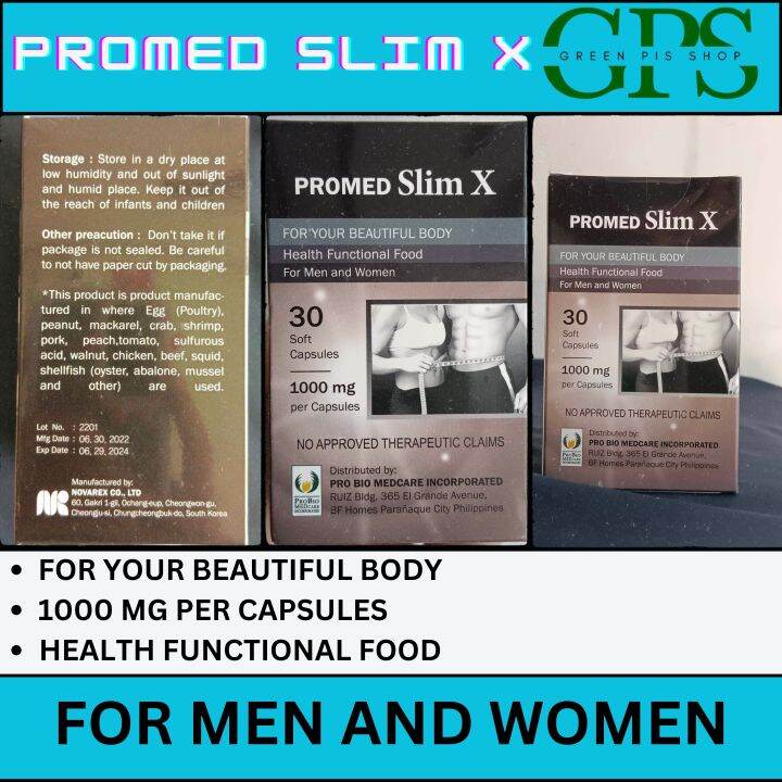 GP Promed Slim X / For Your Beautiful Body / Health Functional Food / For Men And Women | Lazada PH