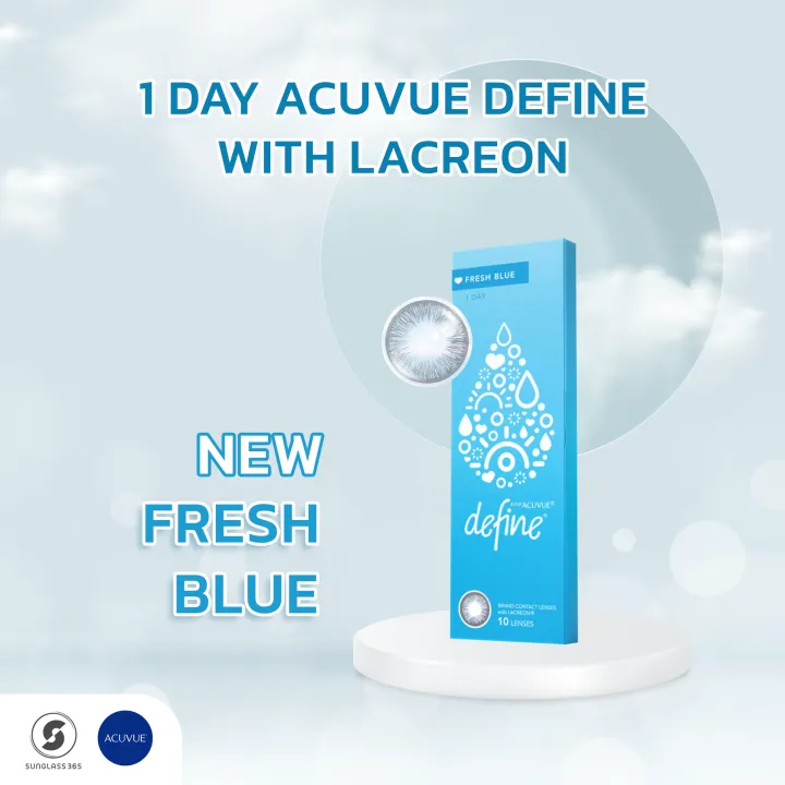 1 Day Acuvue Define - Fresh Collection *FRESH BLUE* Color Contact lens ...