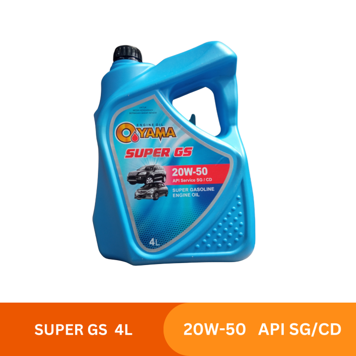 OYAMA SUPER GS SAE 20W50 API SG/CD. 4L | Lazada Indonesia