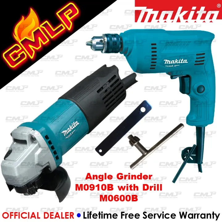 Makita Angle Grinder M0910B with Makita Drill M0600B | Lazada PH
