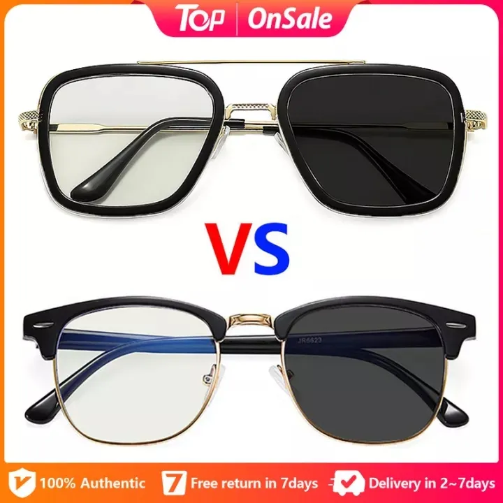 Photochromic glass Eyeglasses with Frame and Anti rad Radiation Blue ...