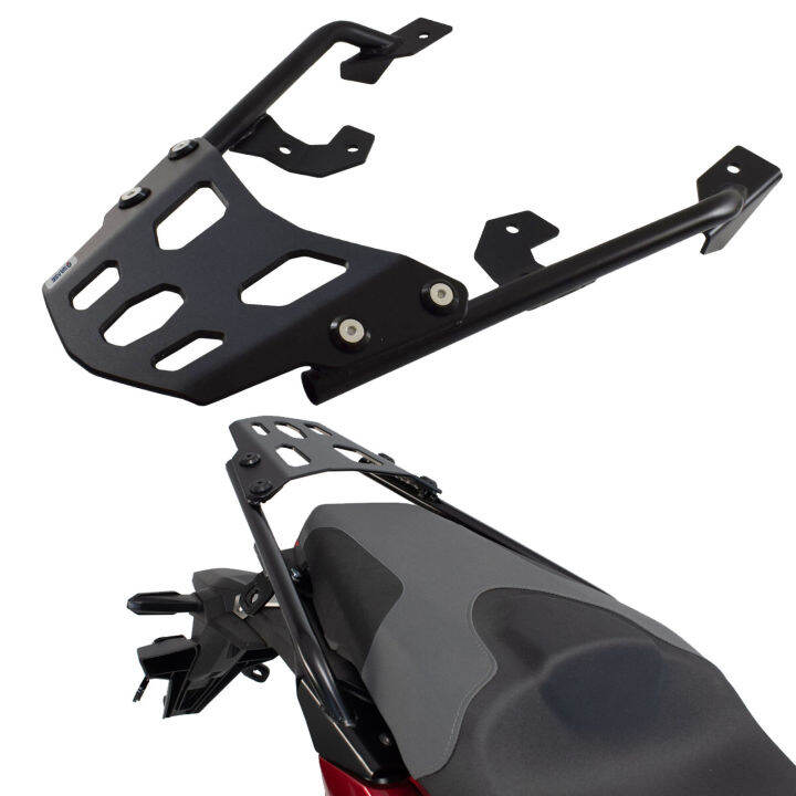 Black Motorcycle Parts Rear Back Carrier Luggage Rest Rack Cargo Shelf ...