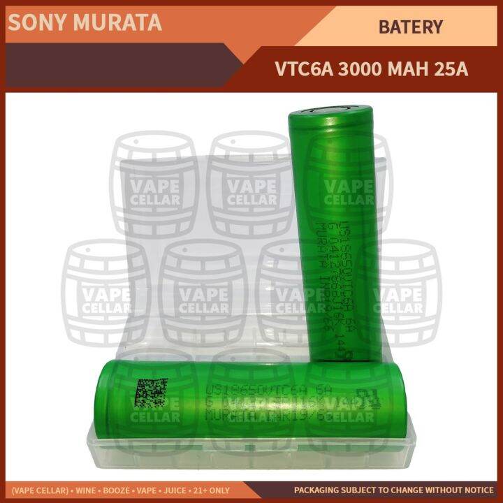 popular Murata VTC6A 3000 mAh 25A 18650 Battery | Vape Batteries ...