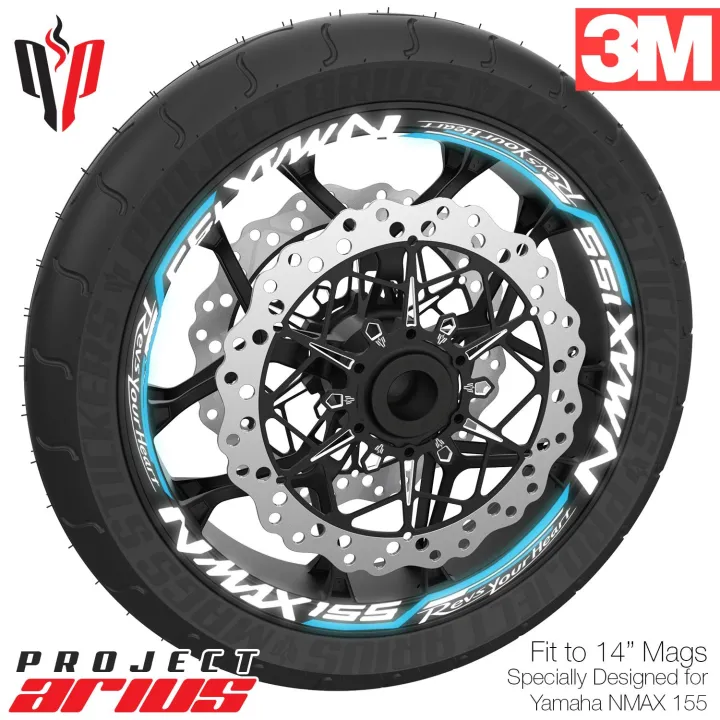 [PA] Highly Reflective Mags Sticker for YAMAHA NMAX 155- D.Blue | Lazada PH