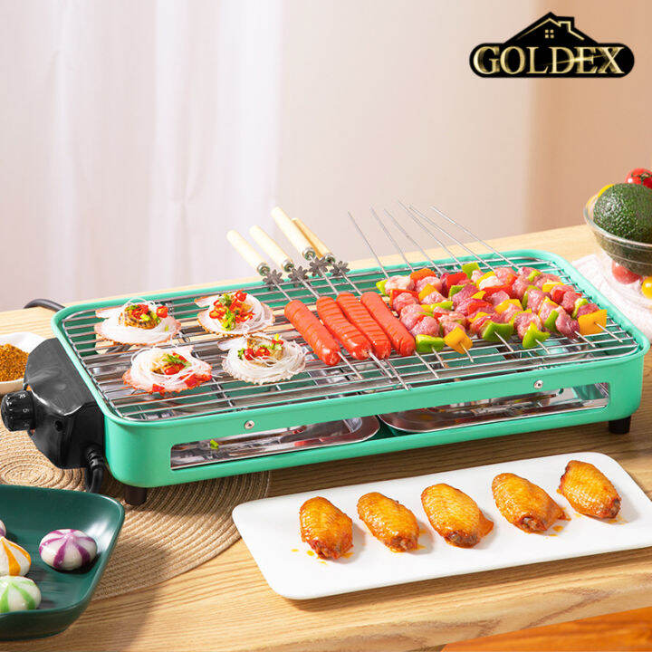 Goldex Multi-functional Simple Electric Green BBQ Grill | Lazada PH