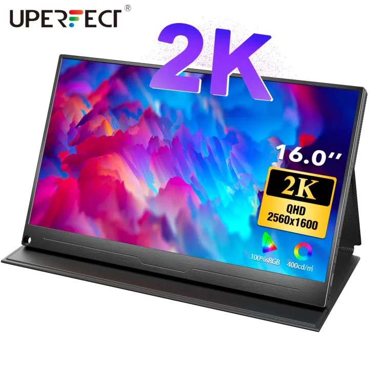 UPERFECT 2K Portable Monitor 400 Nits Matte Screen 16 inch IPS HDR ...