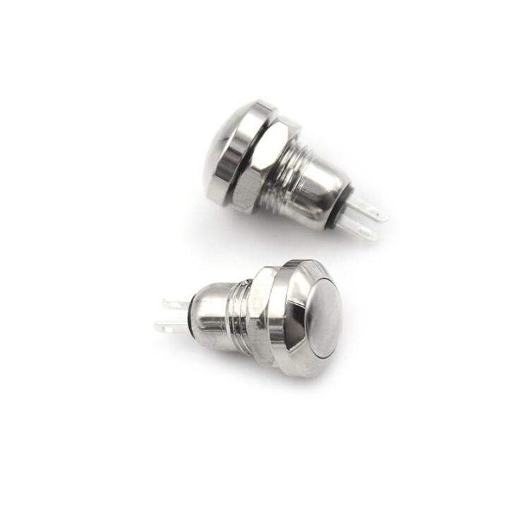 Jay 2pcs 8mm Mini Micro 2Pin Metal Waterproof Momentary Push Button ...