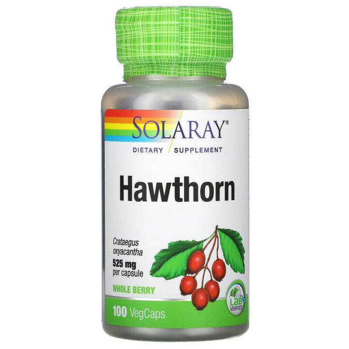 Solaray, Hawthorn, 525 mg, 100 VegCaps | Lazada PH