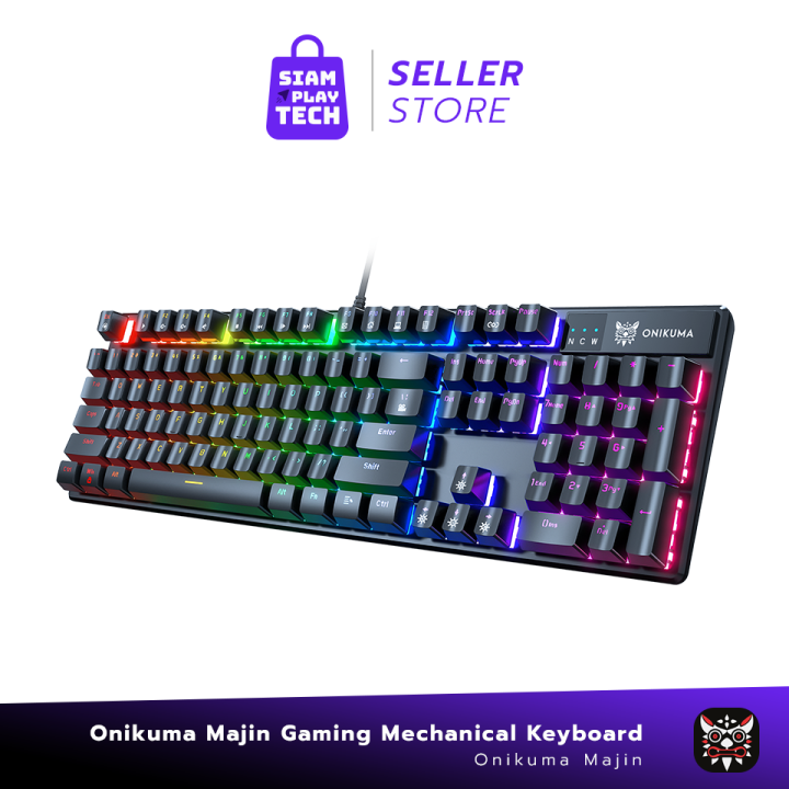 ONIKUMA Gaming Keyboard Majin Mechanical Black คียบอร์ดเกมมิ่งพร้อมไฟ ...