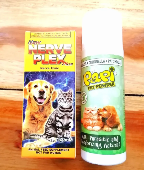 [VETKLIX] 1 NEW NERVE PLEX PLUS 120ml and 1 PAPI PET POWDER 100g COMBO ...