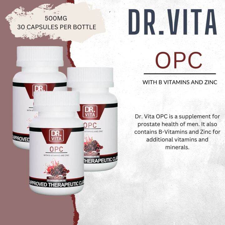 Dr. Vita OPC with B-Vitamins and Zinc 30 Capsules x 500mg - By Shantahl ...