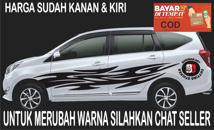 CUTTING STICKER MOBIL LIS BERCAK API | Lazada Indonesia
