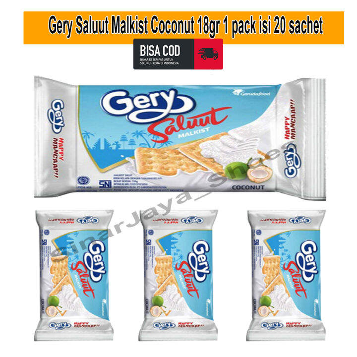 Gery Saluut Malkist Coconut 18 gr 1 dus isi 20 sachet | Lazada Indonesia