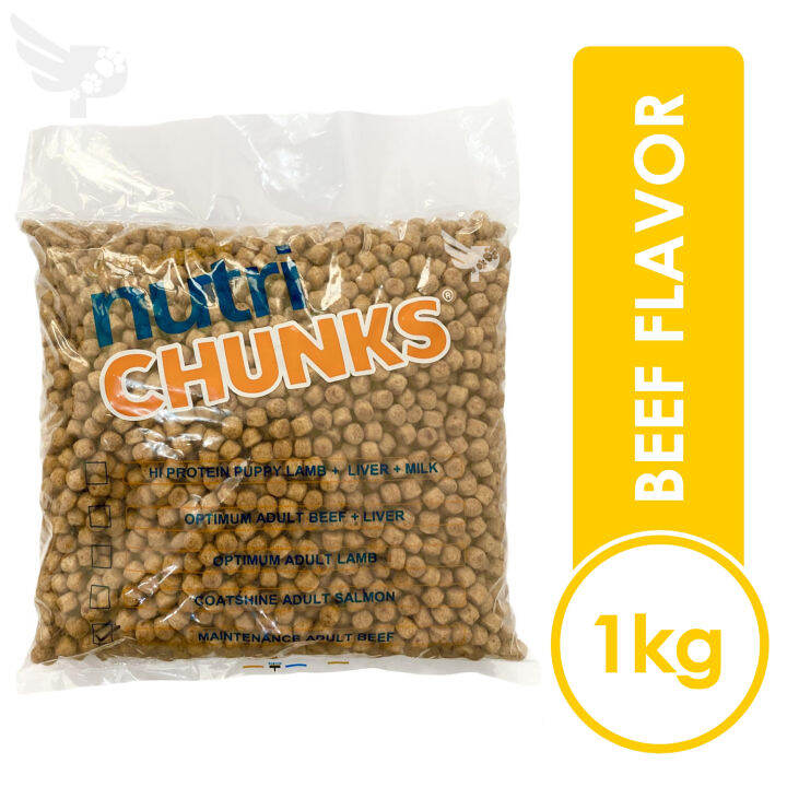 NUTRI CHUNKS MAINTENANCE ADULT 1kg REPACKED (BEEF FLAVOR) – Dog Food ...