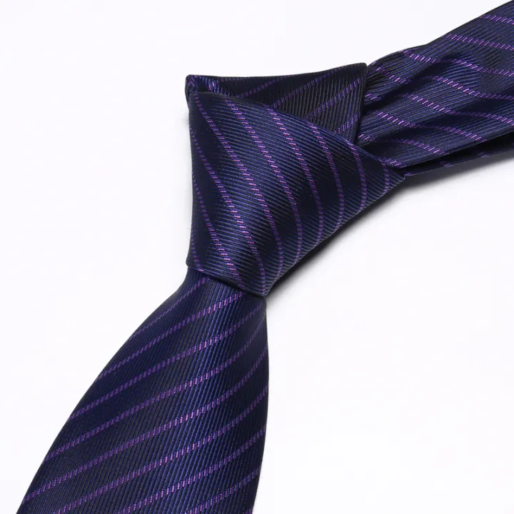 Tiffany tie men's formal business 8cm purple stripe fashion British ...