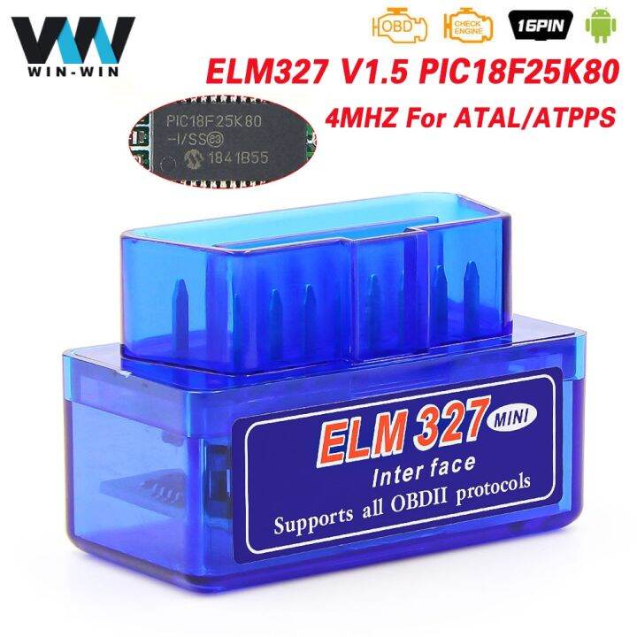 ELM327 V1.5 Wireless PIC18F25K80 Mini ELM 327 V 1 5 obd2 Scanner Adapter OBD 2 OBD2 Car ...