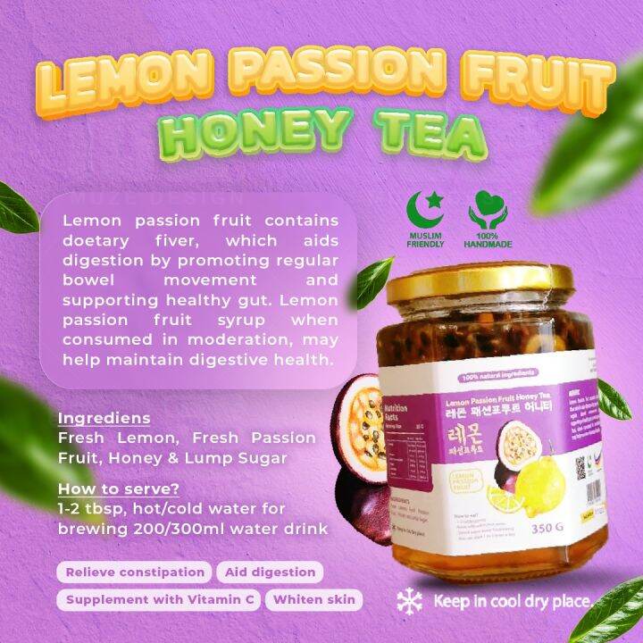Natural Fresh Fruit Tea "Lemon Passion honey fruit tea 350g .{Muslim ...