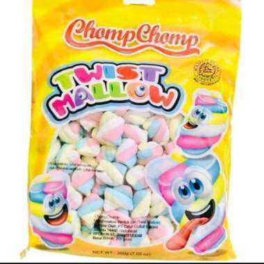 Chompchomp Twist Mallow 200gr Chomp Marshmallow Ulir Warna-Warni ...
