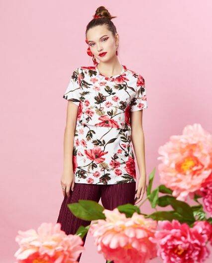 Nitan (นิทาน) เสื้อให้นมบุตร รุ่น Printed Viola Nursing Top | Lazada.co.th