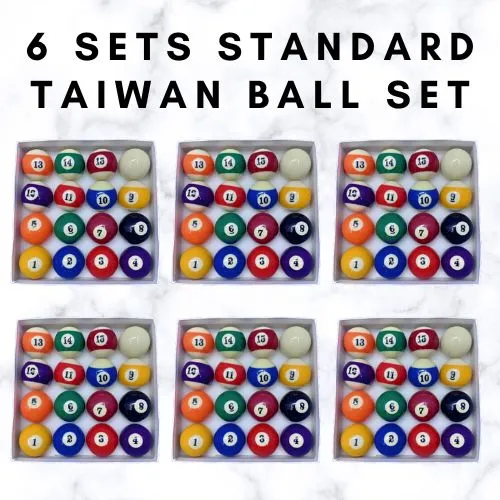 6 SETS 2 1/4 INCHES STANDARD SIZE TAIWAN BILLIARDS BALL SET | Lazada PH