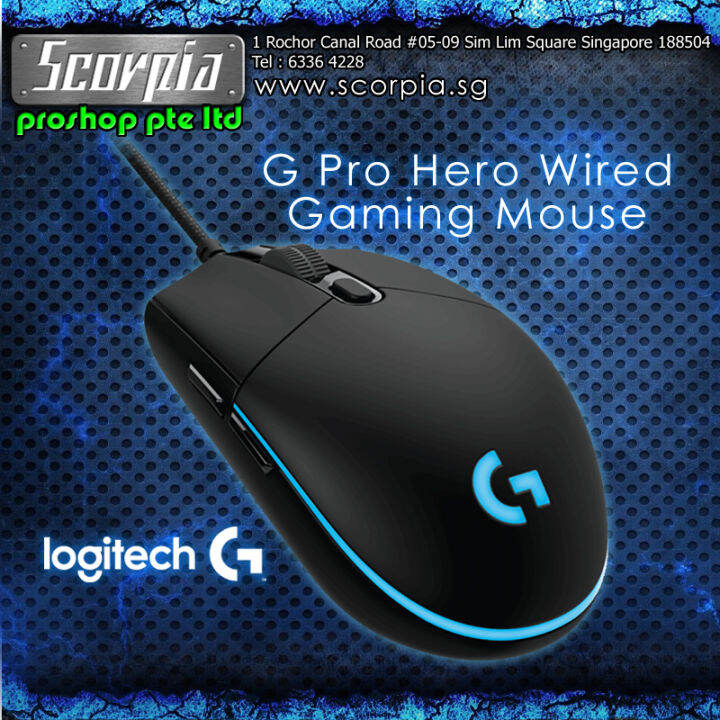 Logitech G PRO Hero Wired Gaming Mouse | Lazada Singapore