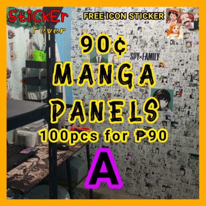 Sticker Fever Anime Manga Panels A6 size Wall Decor Sticker SET-A ...