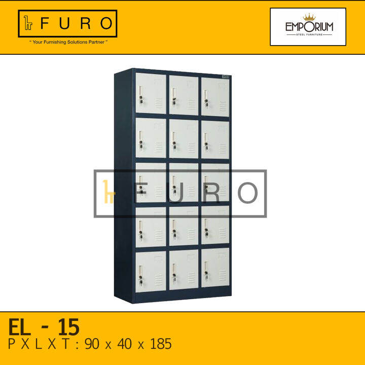 Locker Besi 15 Pintu EMPORIUM EL - 15 | FURO | Lazada Indonesia