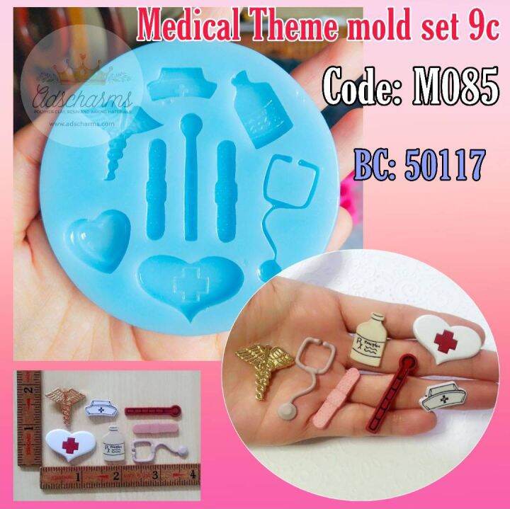 ASM Medical theme mold set 9c | Doctor mold set | Nurse cap Bandage ...