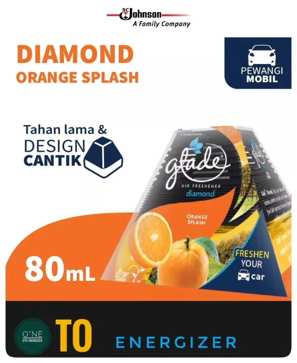 Glade Air Freshener Diamond - PYRAMID - ORANGE SPLASH 80 ml - Pengharum ...