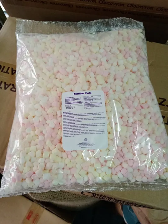 Assorted Mini Marshmallows 680 grams Scramble Shake Toppings Mallows ...