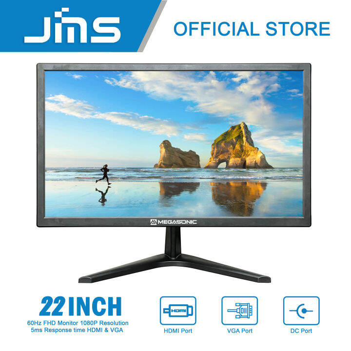 JMS MGS 22 INCH 60Hz FHD Monitor 1050P Resolution 5ms Response time ...