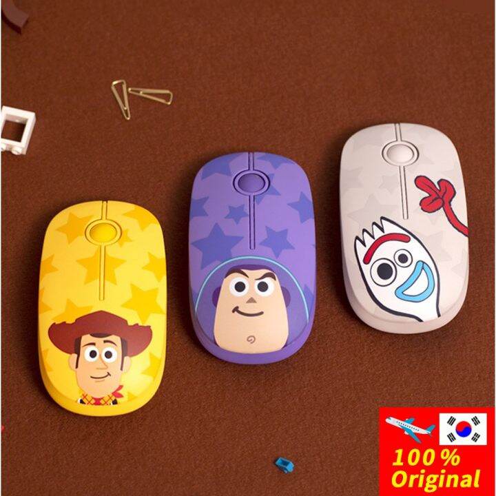 ROYCHE Disney Wireless Silent Mouse Mickey Pooh Piglet Woody Buzz Focky | Lazada PH