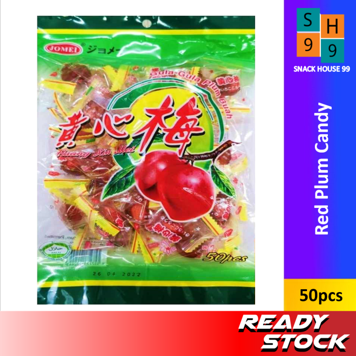 【50 pcs】Red Plum Candy Gula Asam Mei 梅心糖【SnackHouse99】 | Lazada
