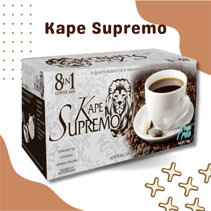 Kape SupremoJC Premiere Adding more to life 8 in 1 coffee mix 7.5g ...
