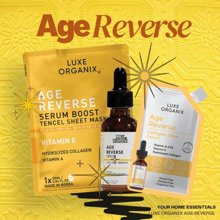 wu141 LUXE ORGANIX Age Reverse Collagen Glow Serum (Assorted Products ...