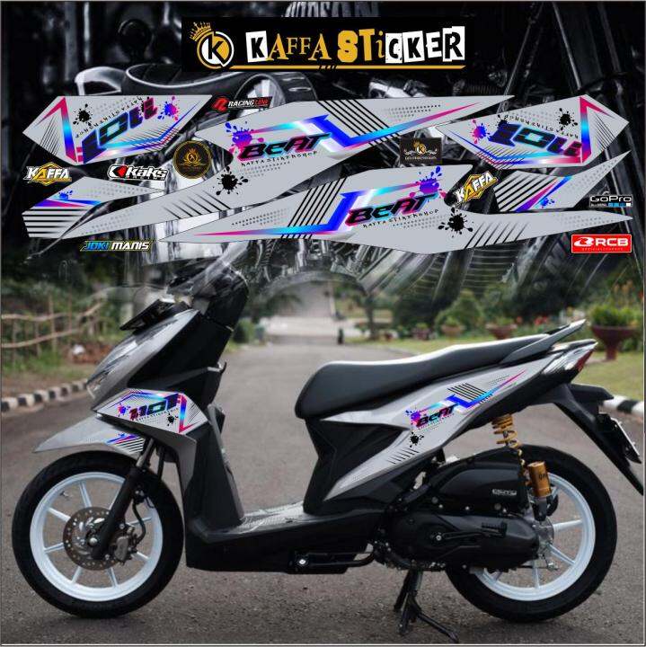 Striping Beat Deluxe - Stiker Motor Honda Beat Street Stiker Polet List ...