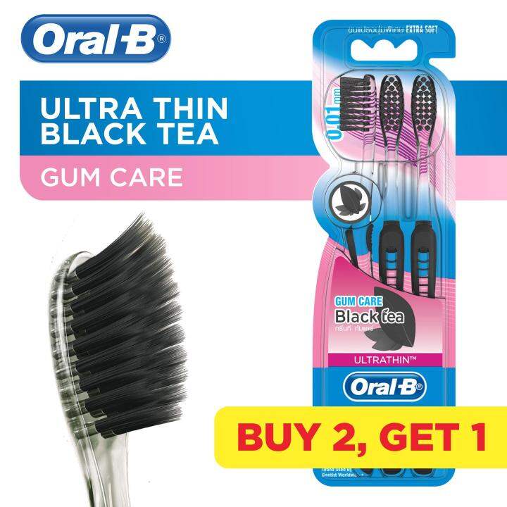 Oral-B Toothbrush Ultra Thin Black Tea 3s [Extra Soft Gum Care ...