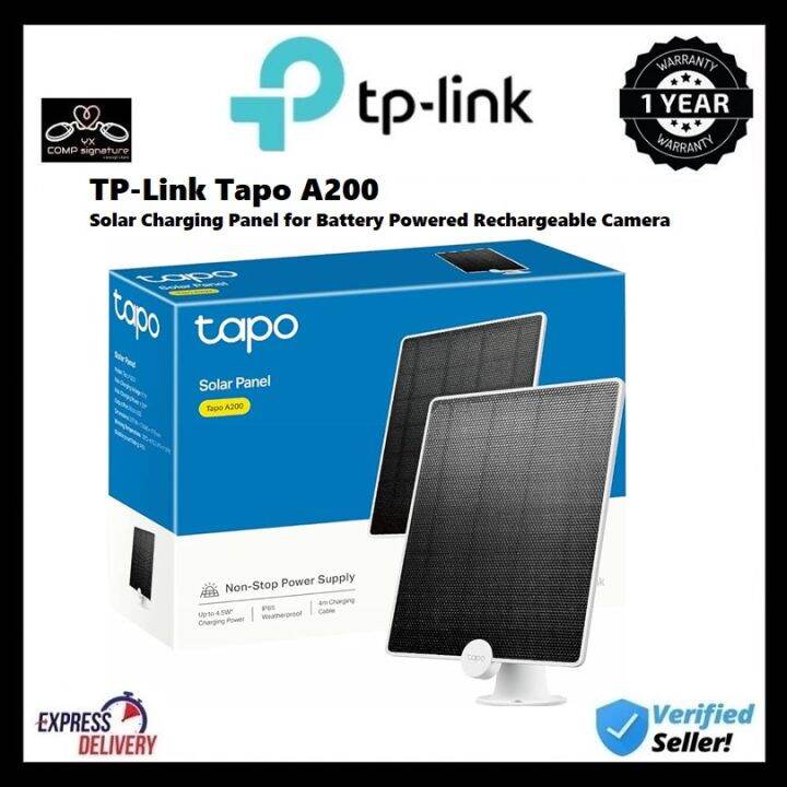 TP-Link Tapo A200 Solar Charging Panel for Battery Powered Rechargeable ...