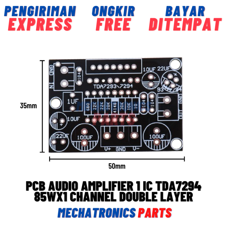PCB Audio Amplifier 1 IC TDA7294 85Wx1 Channel Double Layer 85W 1 Channel | Lazada Indonesia