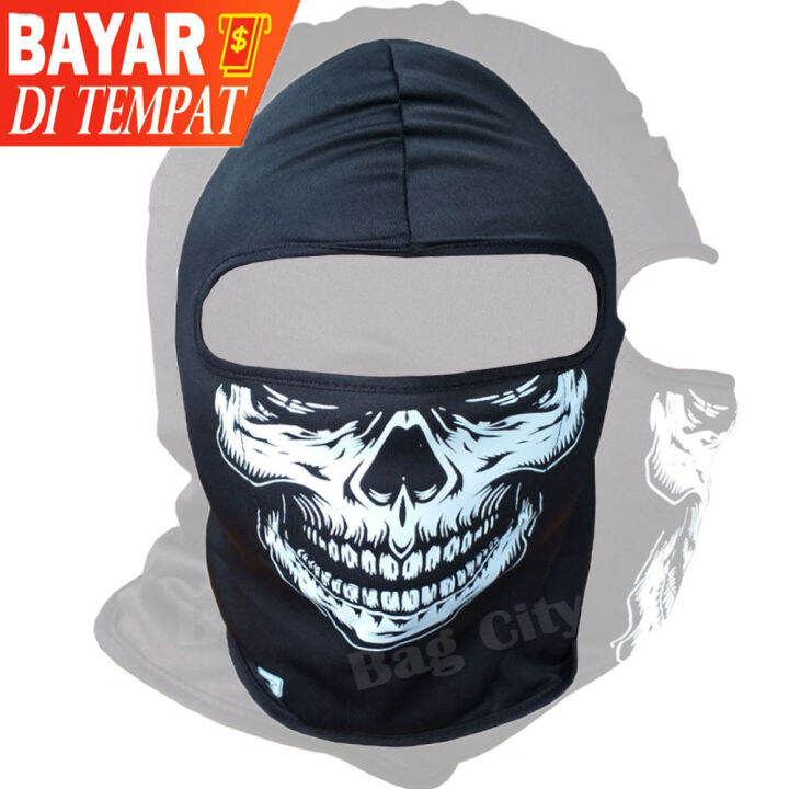 Bag City Store Masker Motor Murah Masker Motor Full Face BCS820 Hitam ...
