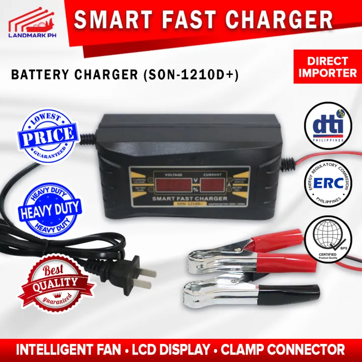 Pilum Smart Fast Charger SON-1210D+ (12V 10A) AC Input 150V-250V ...