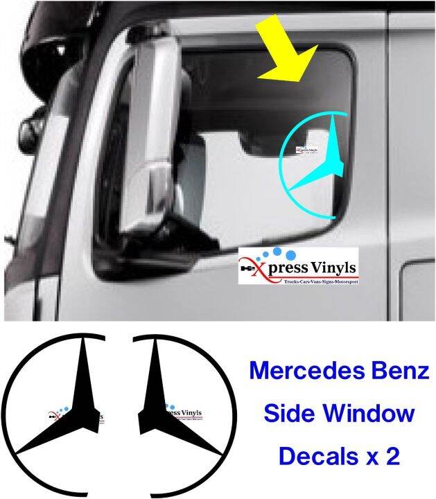 Mercedes Actros truck window decals x 2. Arocs graphic stickers | Lazada